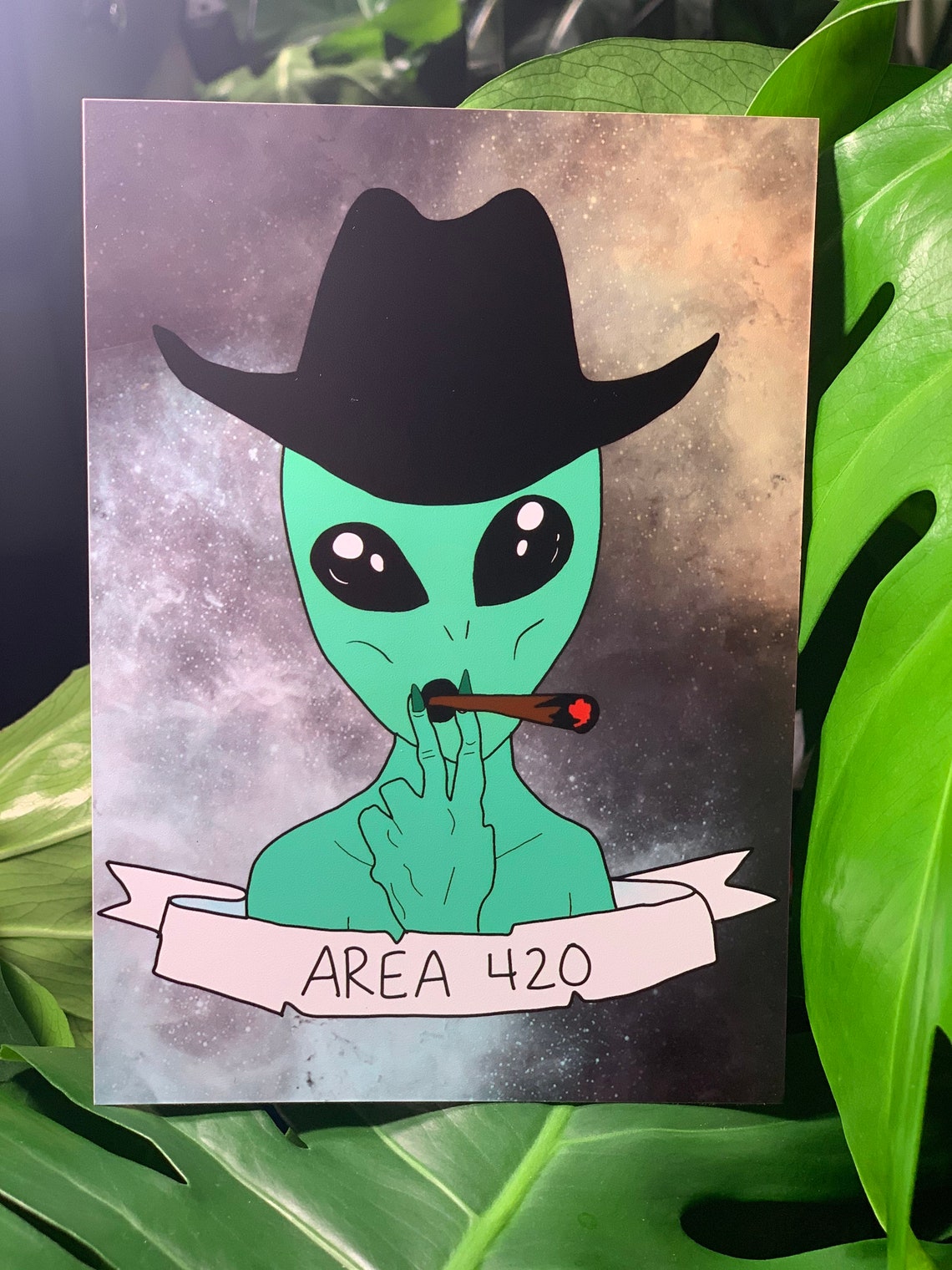 Area 420 Alien Print | Etsy