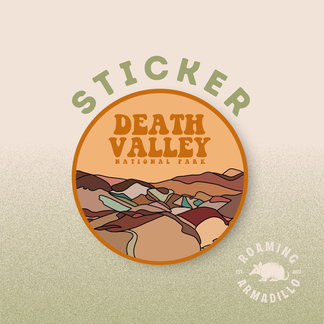 Retro Death Valley National Park California Matte Vinyl Sticker for ...
