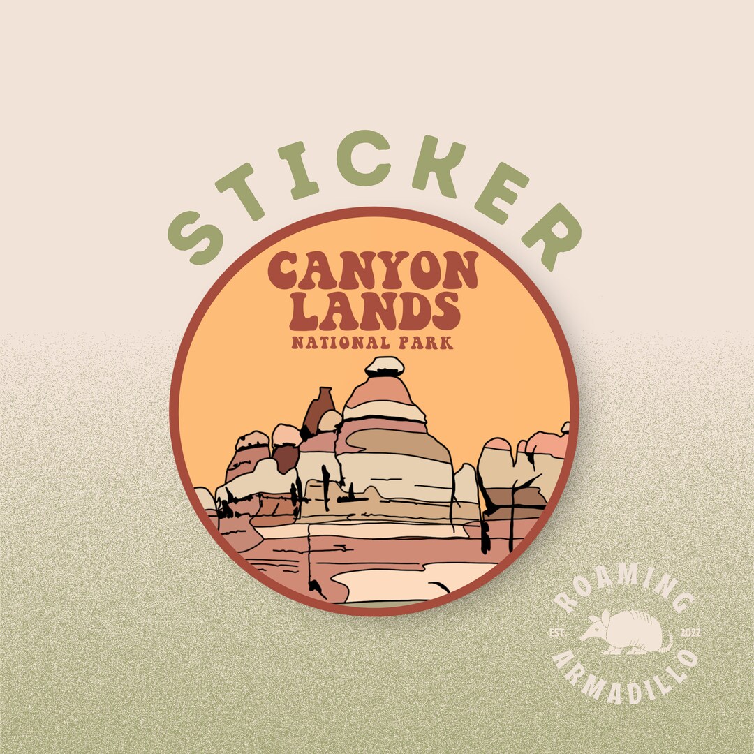 Retro Canyonlands National Park Utah Matte Vinyl Sticker for - Etsy
