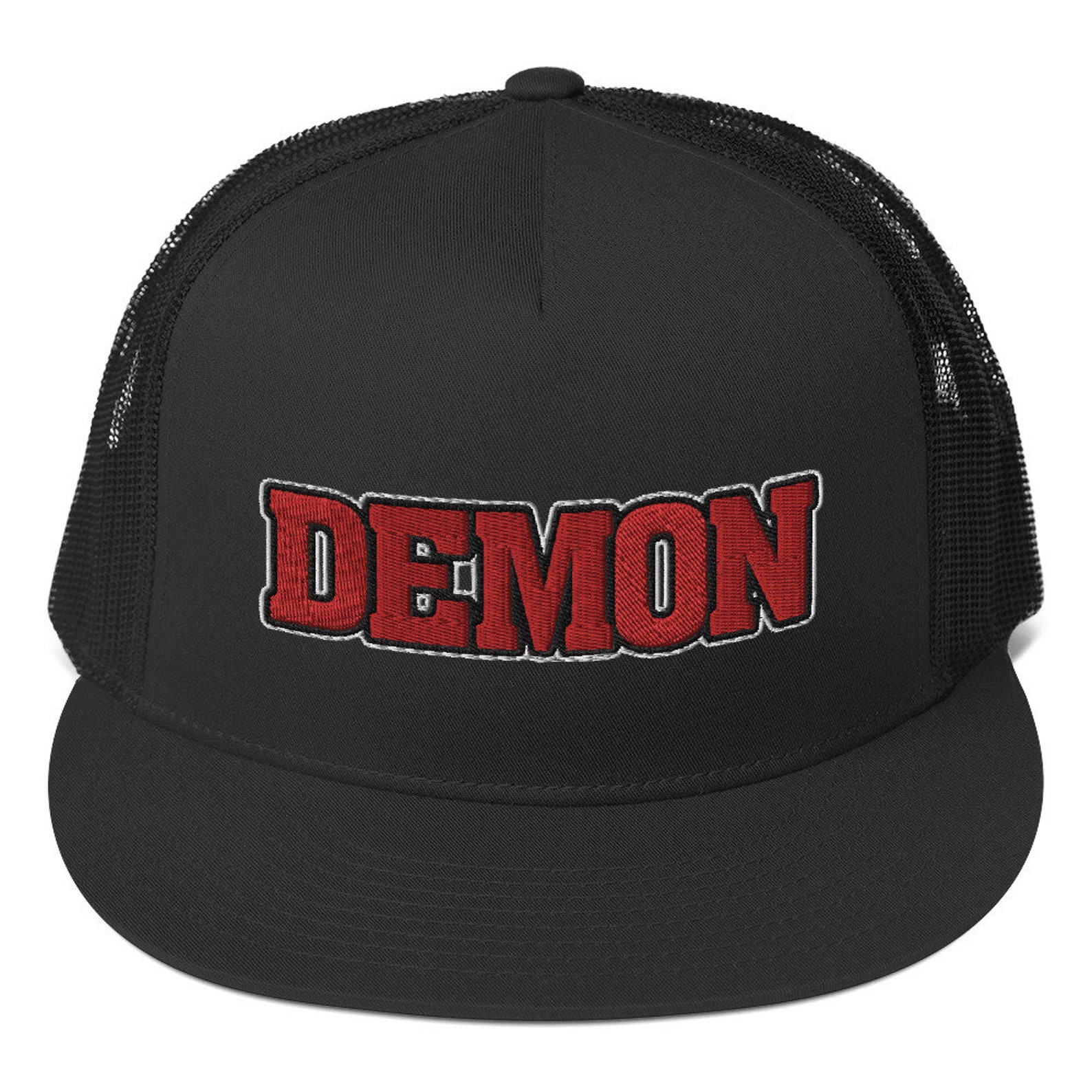 DEMON Trucker Hat Devil Trucker Hat Oni Mesh Trucker Hat 2 - Etsy