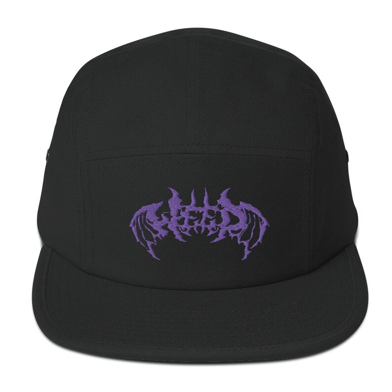WEED Death Metal Style Logo 5 Panel Hat Cap Band Funny Parody Rock Emo ...