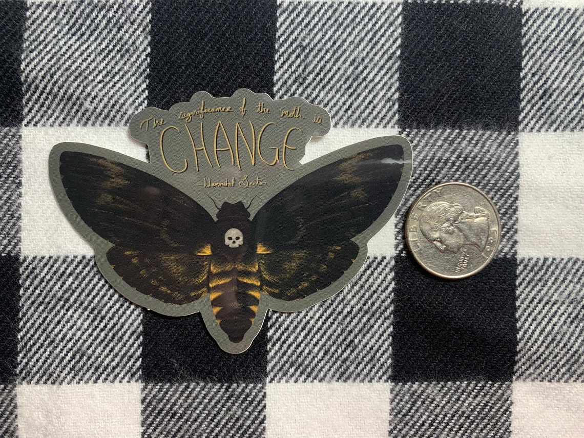 Silence of the Lambs Moth Sticker - Death’s Head Moth, Sotl Sticker ...