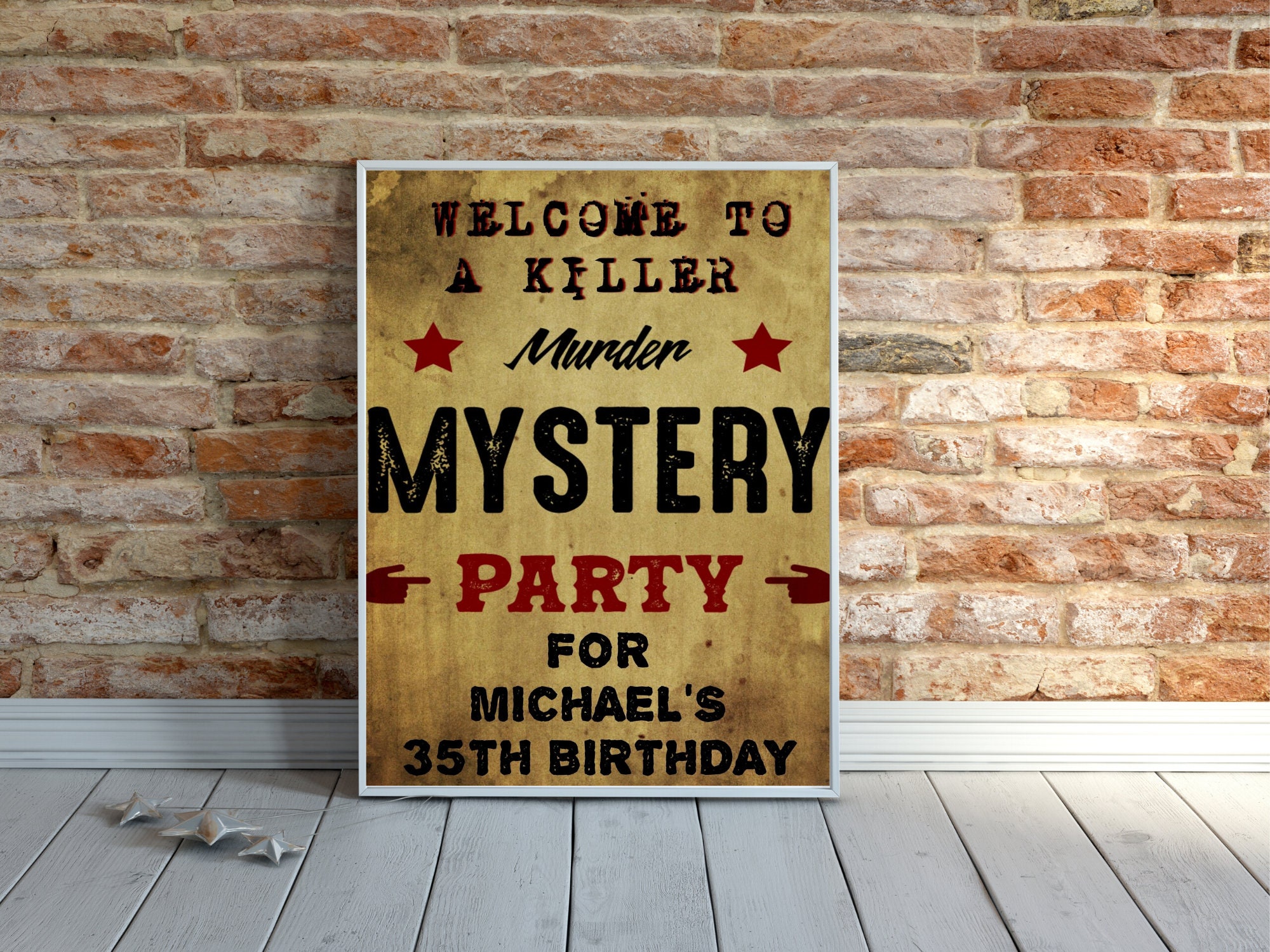 Editable Murder Mystery Birthday Party Welcome Sign, Murder Mystery ...