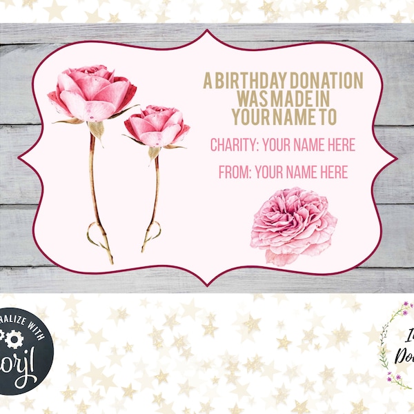 Donation Card - Etsy