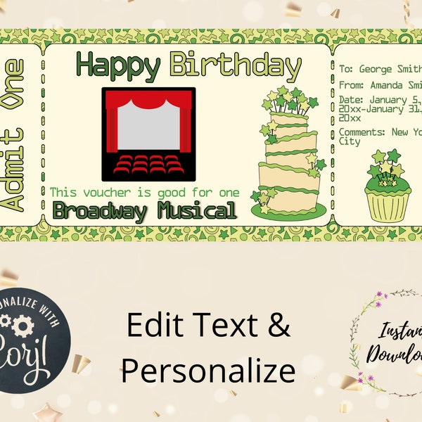 Theater Certificate - Etsy