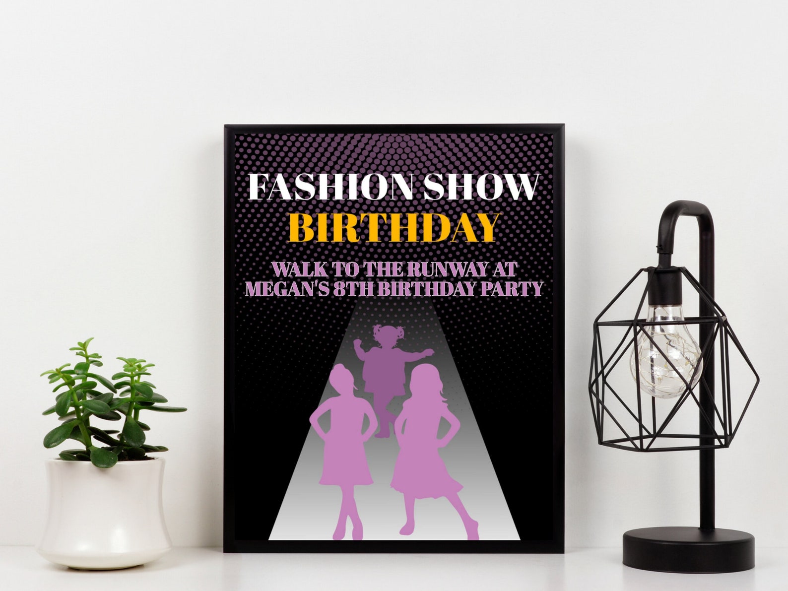 Editable Fashion Show Birthday Welcome Sign, Dress up Party, Runway ...