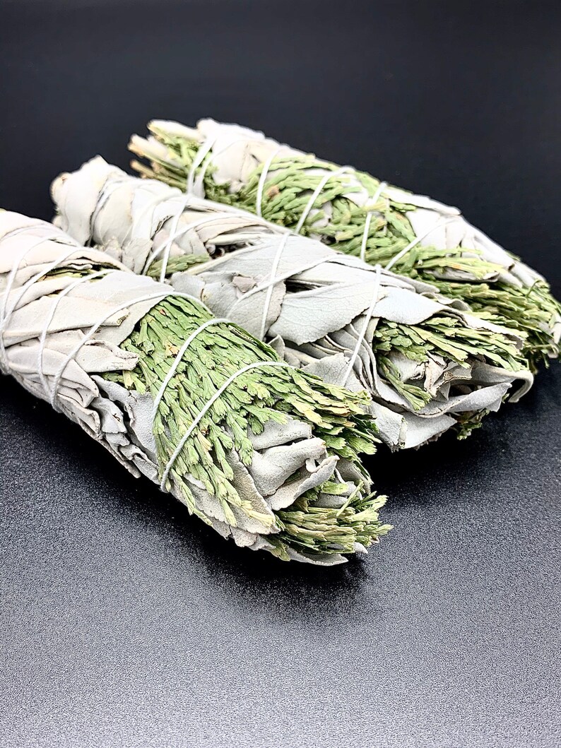 White Sage & Cedar Smudge Bundle | Etsy