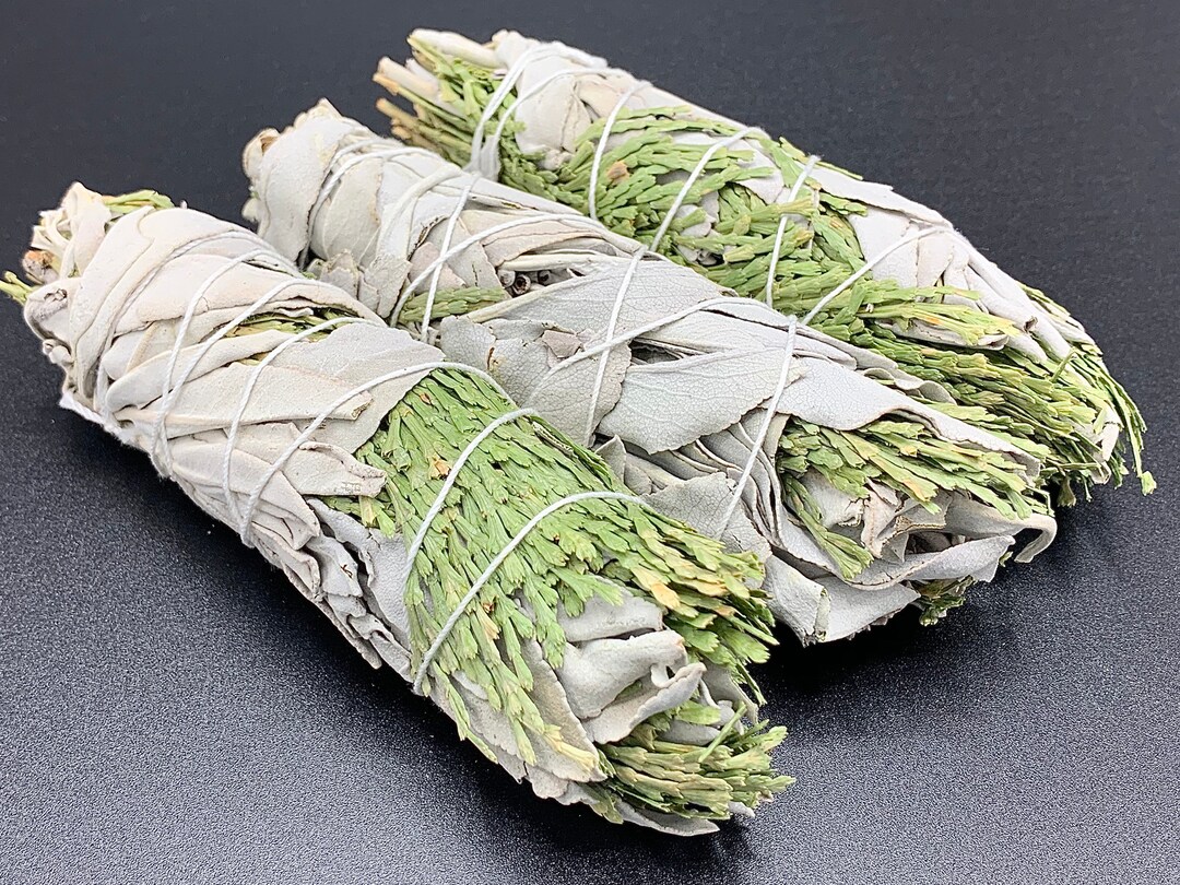 White Sage & Cedar Smudge Bundle - Etsy