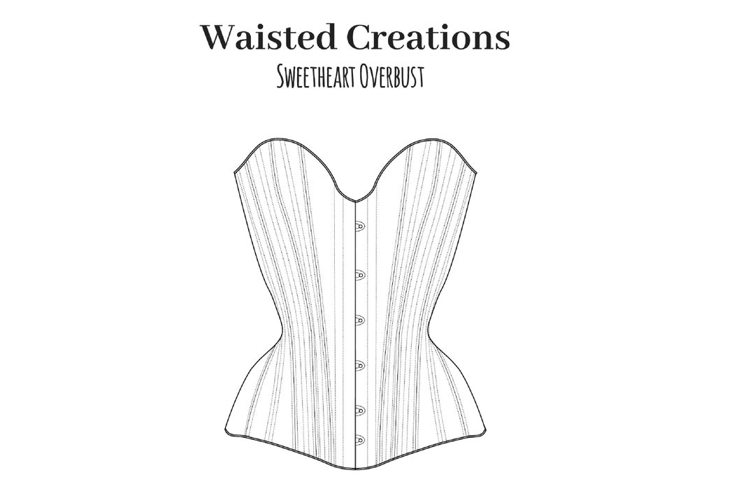 Sweetheart 7 Panel Overbust Corset Pattern by Waisted Creations. Pdf ...