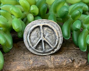 Stone Peace Sign | Etsy