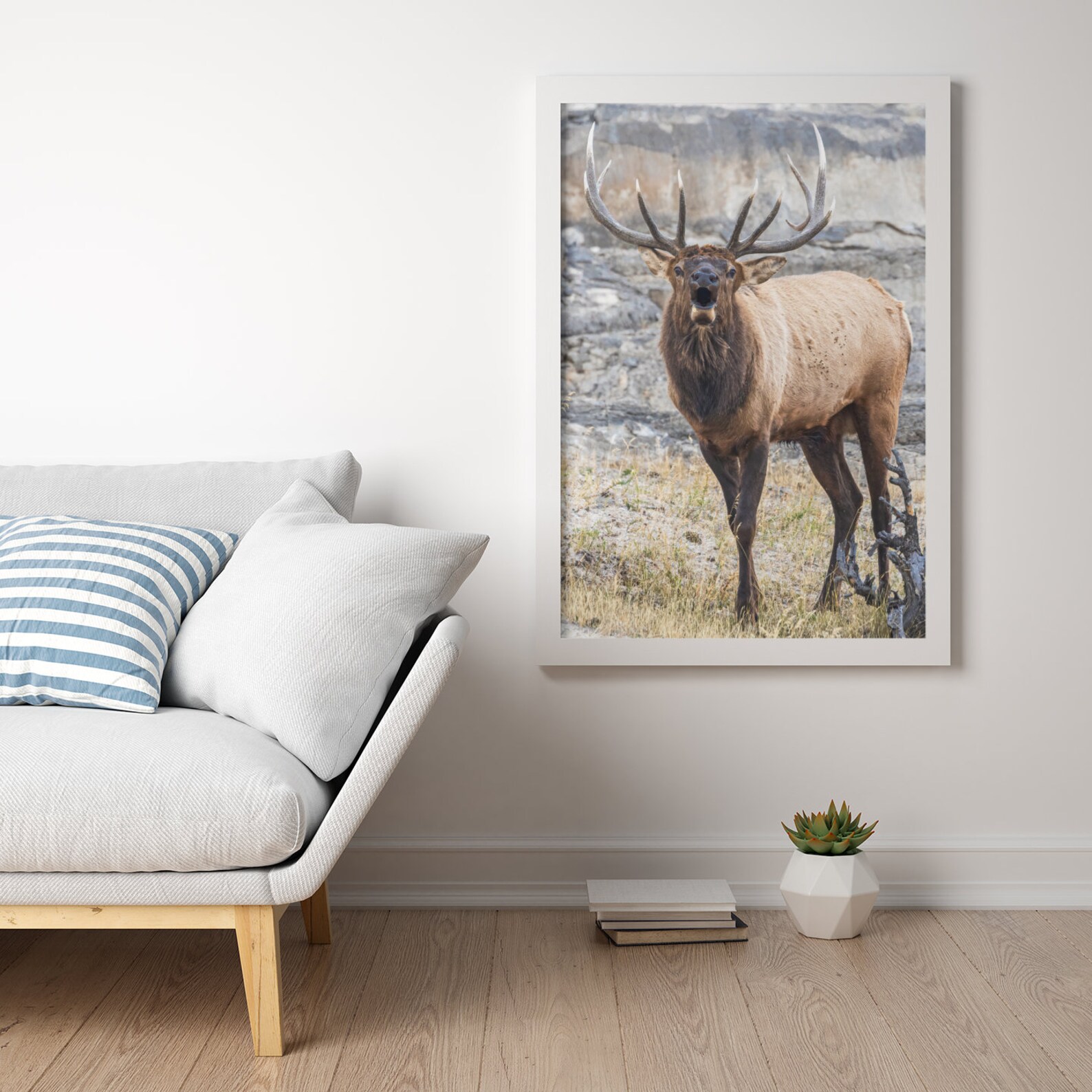 Screaming' (bugling Elk Print) - Etsy