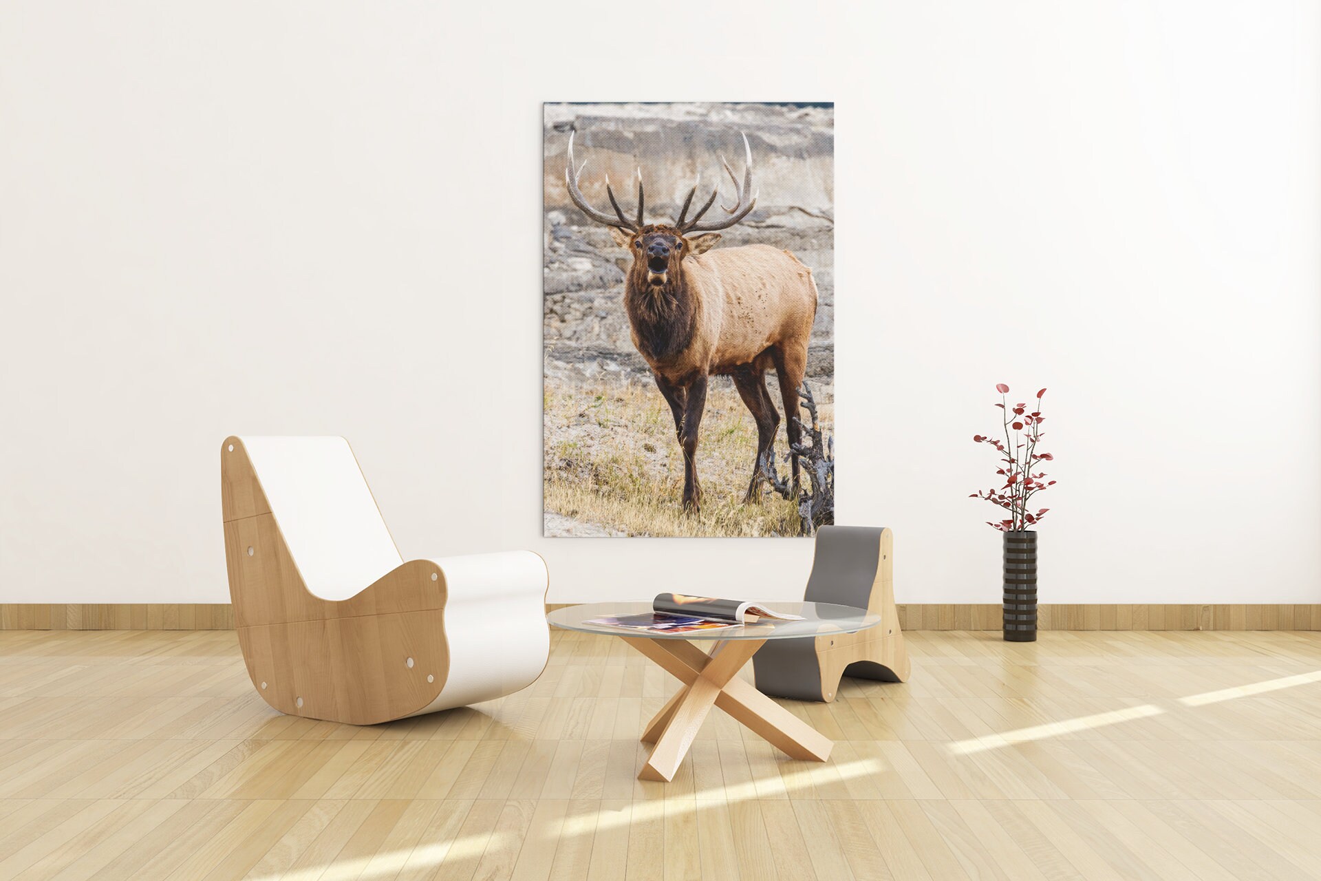 Screaming' (bugling Elk Print) - Etsy