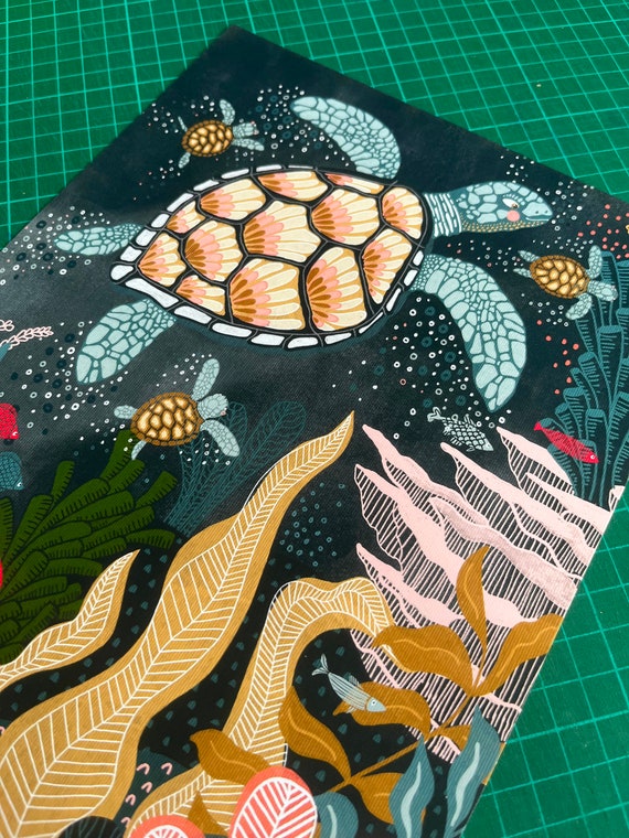 Ocean Marine Life Sea Turtle Coral Reef Print - Etsy