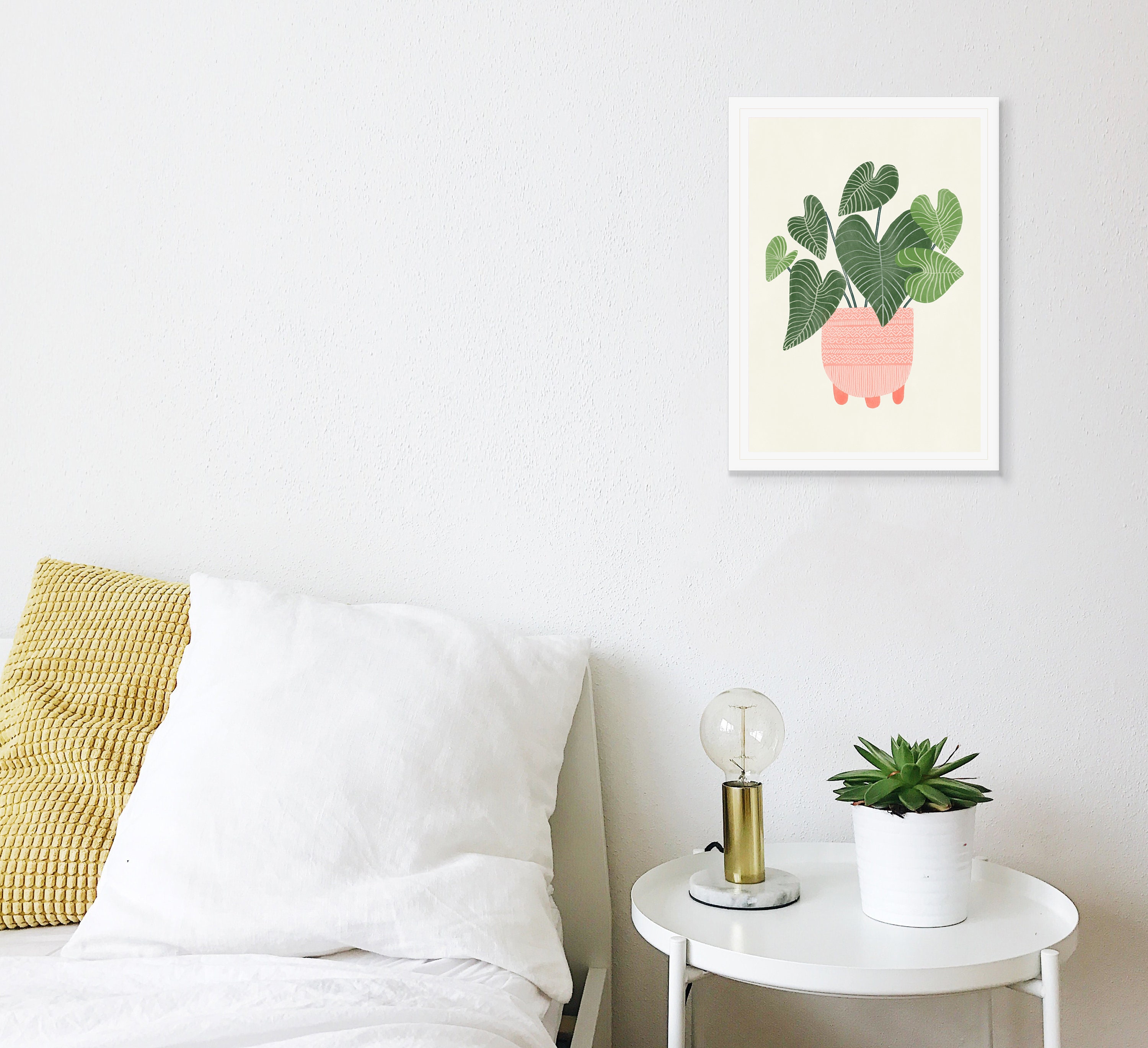 Modern House Plant Pot Illustration Print - Etsy