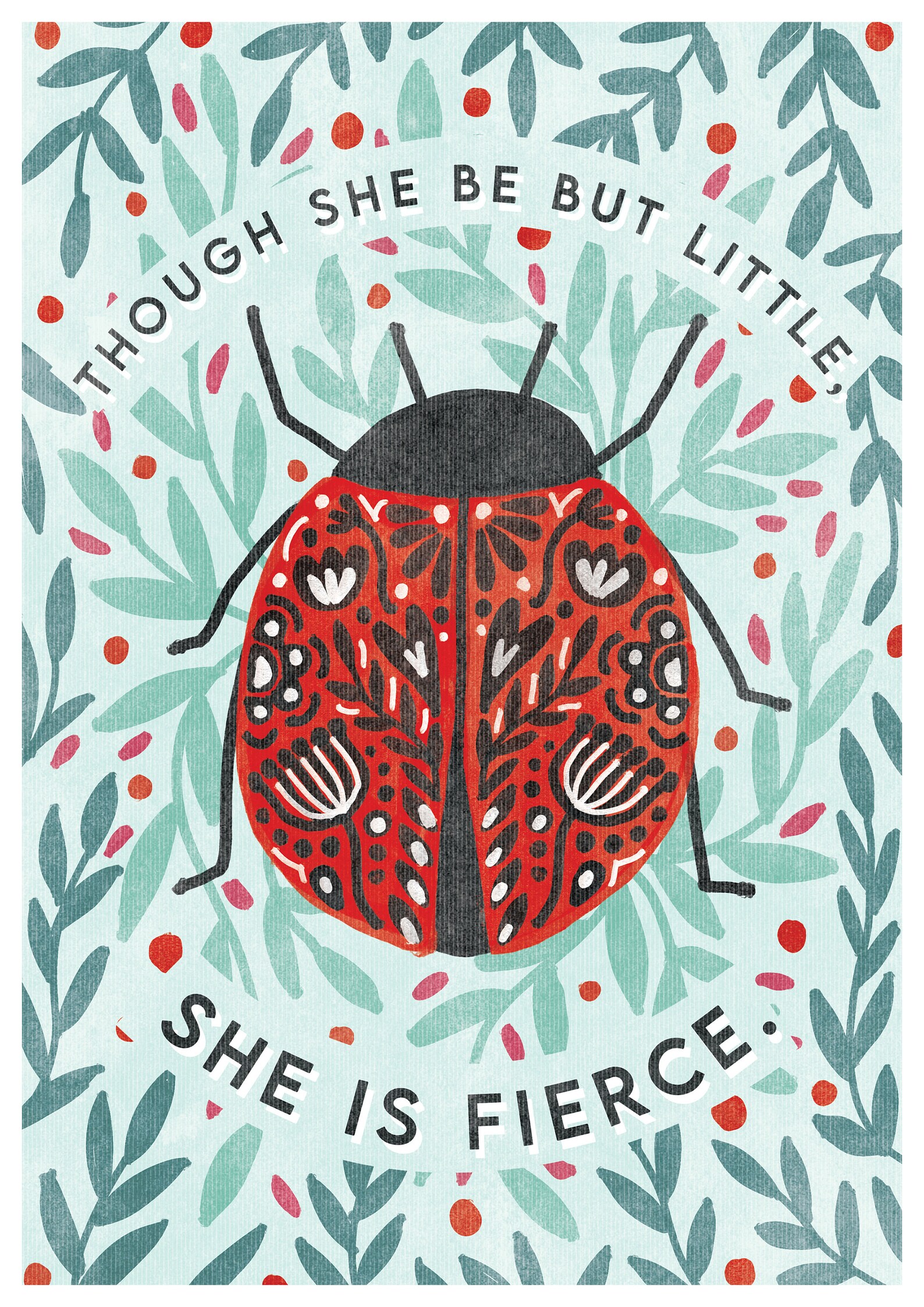 Fierce Lady Bird Quote Print - Etsy