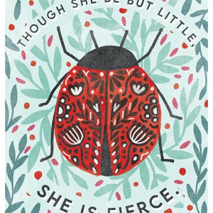 Fierce Lady Bird Quote Print - Etsy