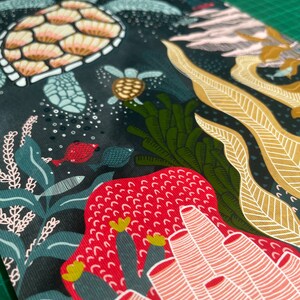 Ocean Marine Life Sea Turtle Coral Reef Print - Etsy