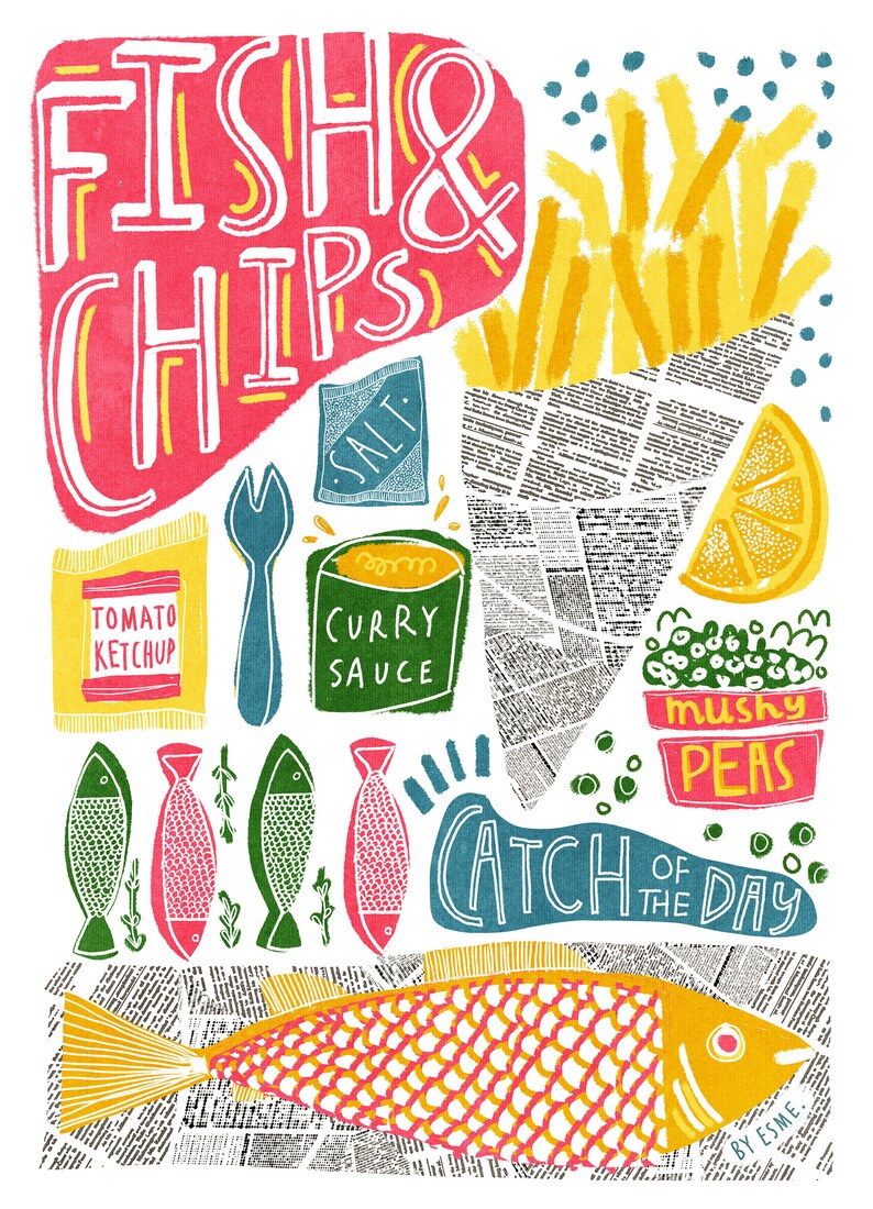 Sea Food Posters - Etsy UK