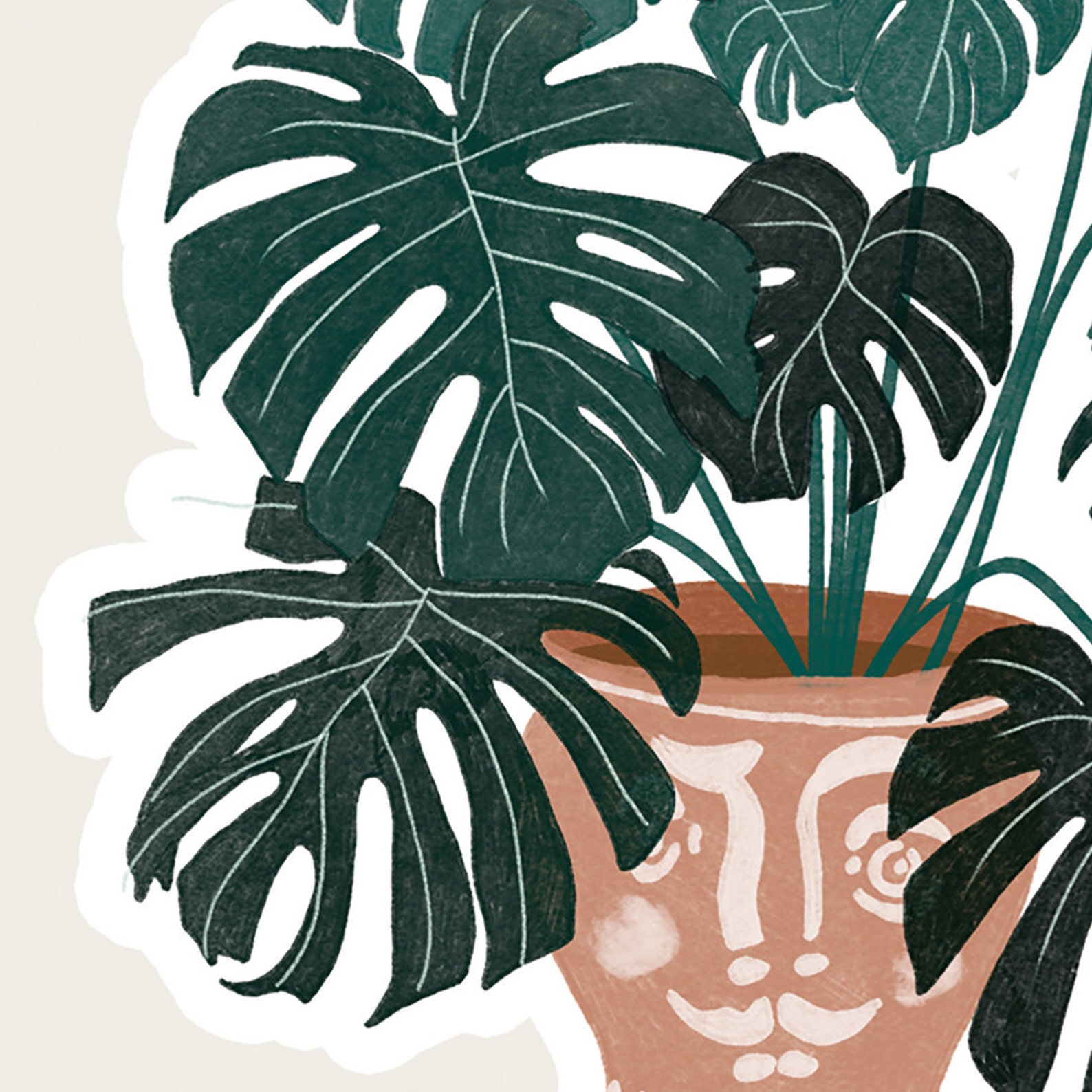 Monstera House Plant Funny Print - Etsy