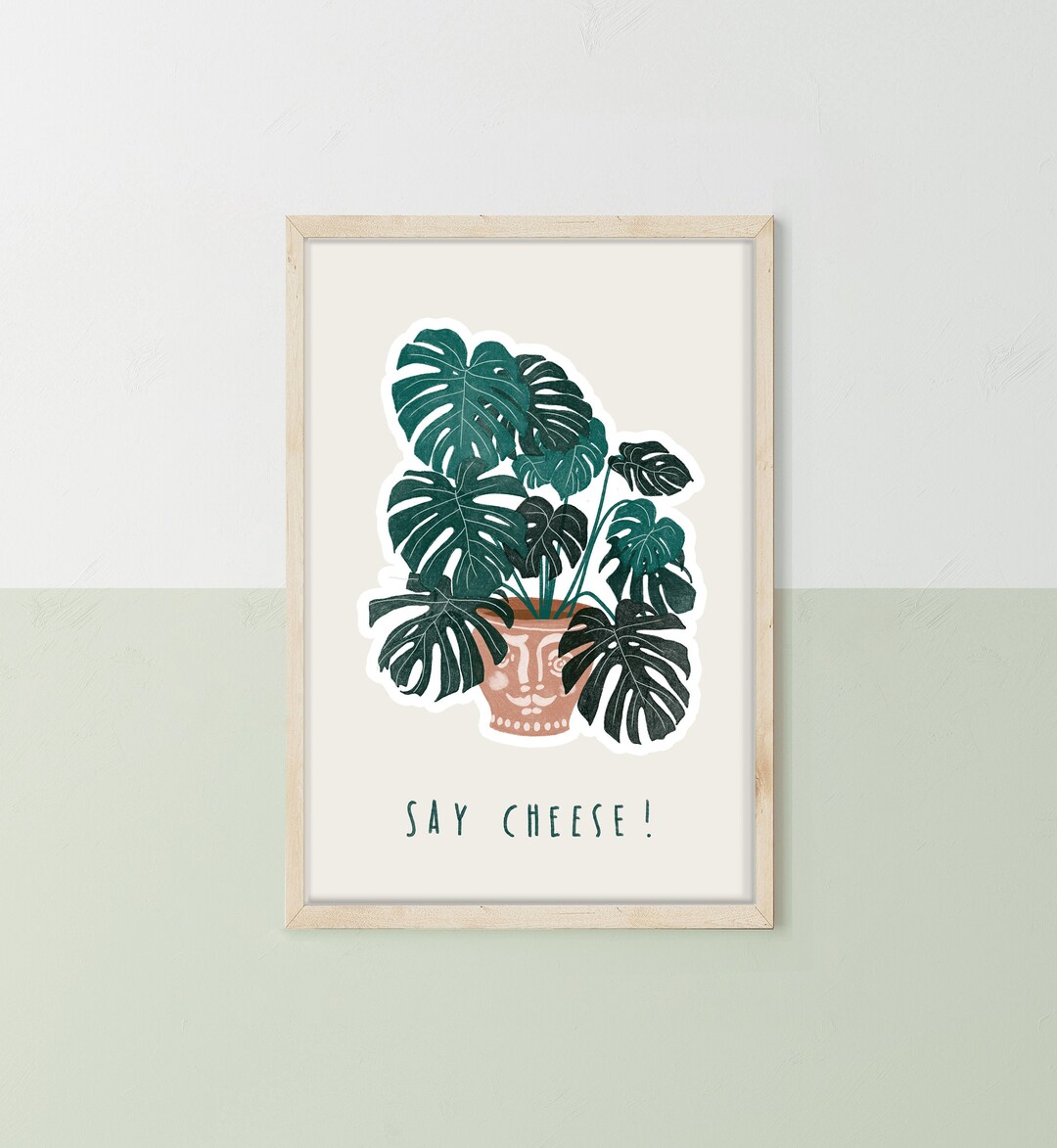 Monstera House Plant Funny Print - Etsy