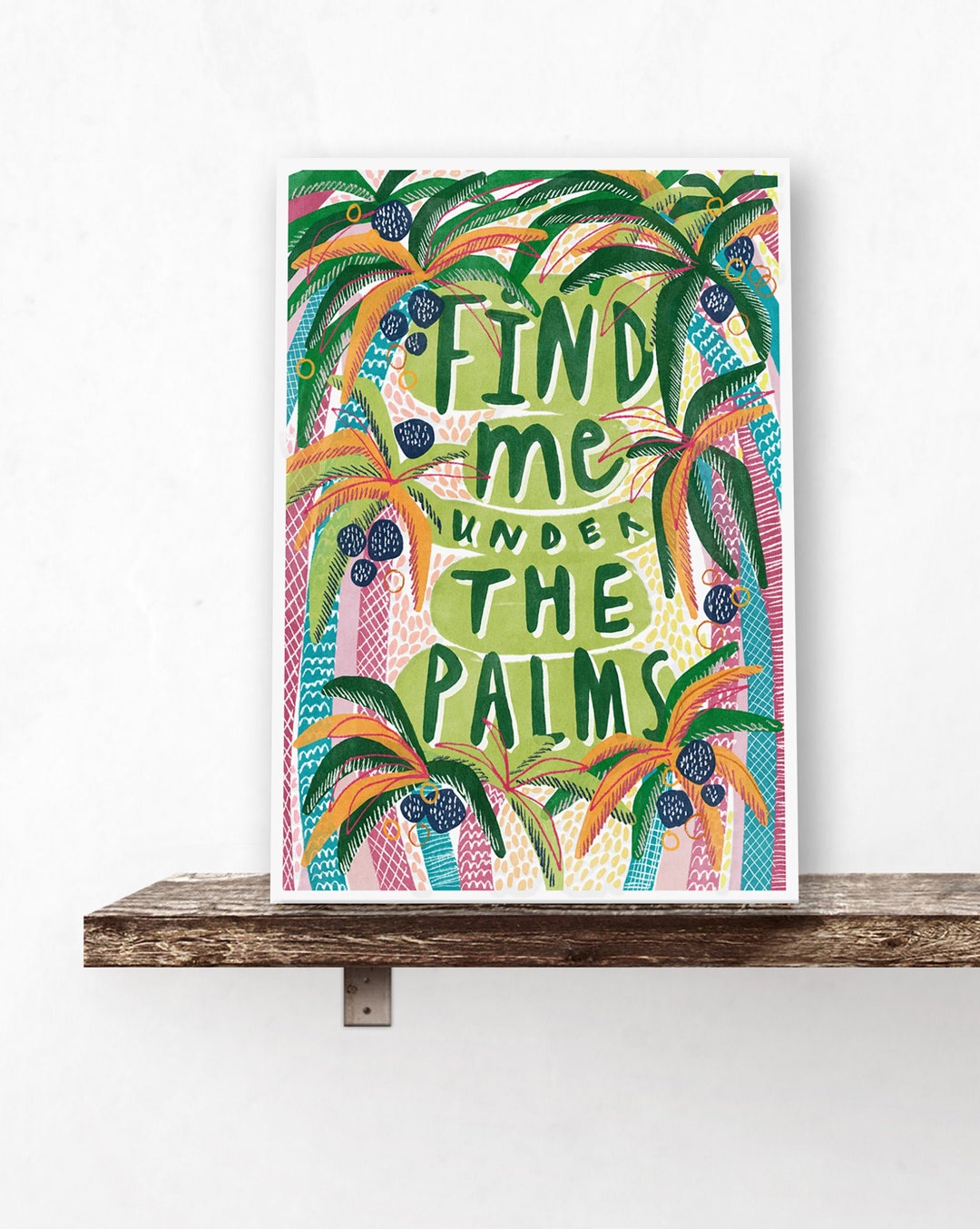 Palm Tree Tropical Print Poster - Etsy