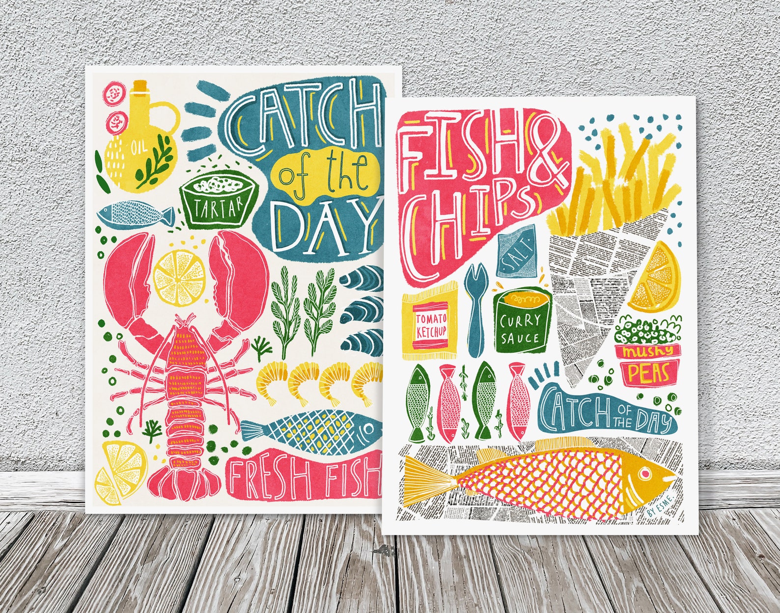 Sea Food Posters - Etsy UK