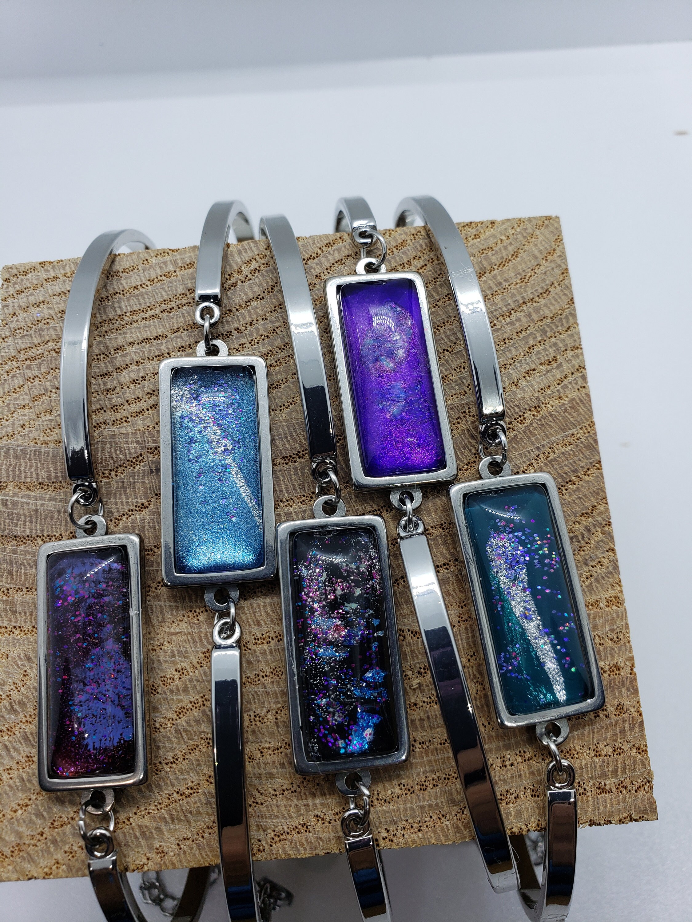 Custom Color Iridescent Holographic Hand Painted Bracelet - Etsy