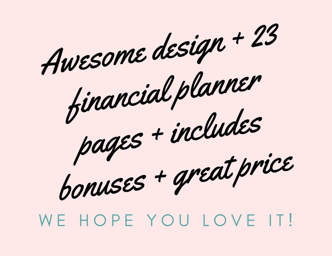 Financial Planner Printable Pages, Finance Planner, Printable Financial ...