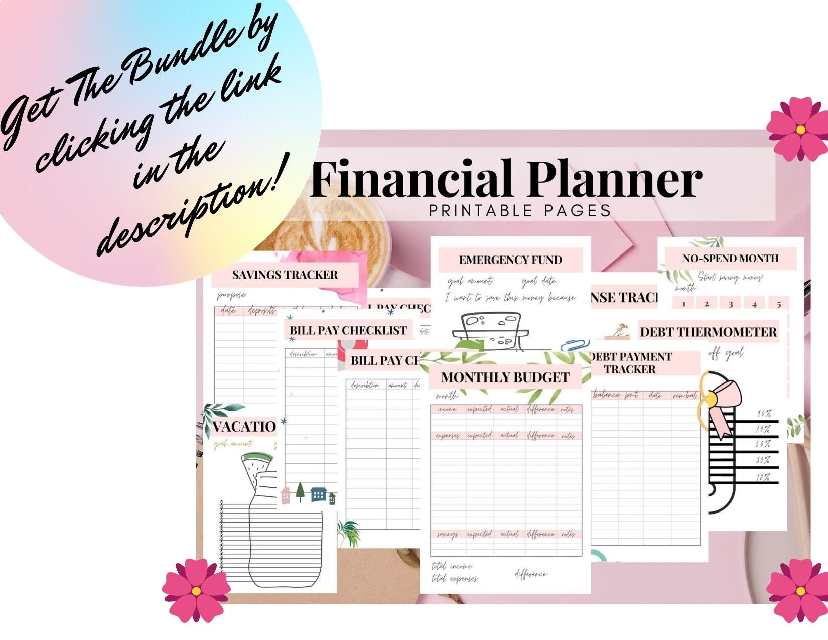 Monthly Budget Worksheet, Monthly Budget Printable, Financial Planner ...