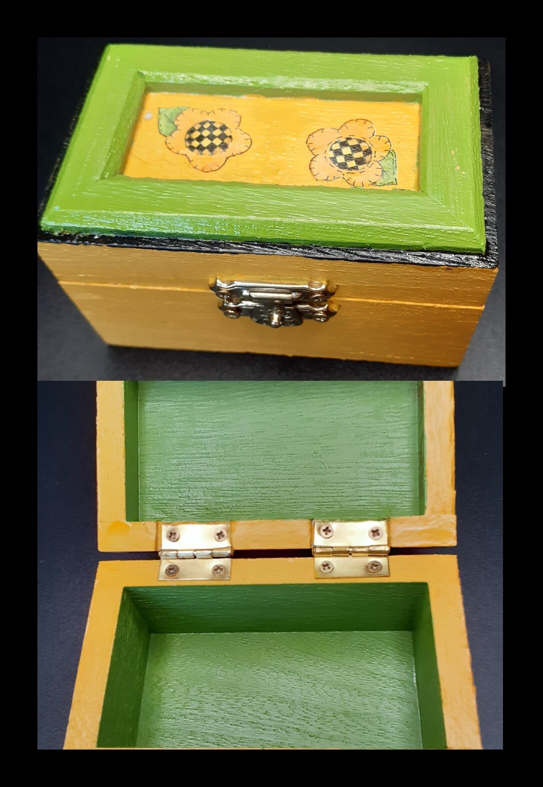 Hand-painted Wooden Boxes With Decals - Etsy