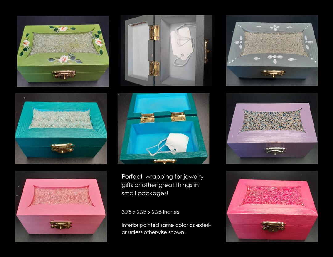 Hand-painted Boxes With Beads - Etsy