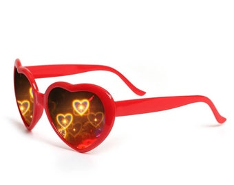 Heart Diffraction Glasses | Etsy