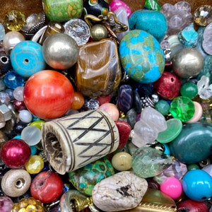 Assorted Loose Beads, Stone Beads, Glass Beads, Metal Beads, Gemstone ...