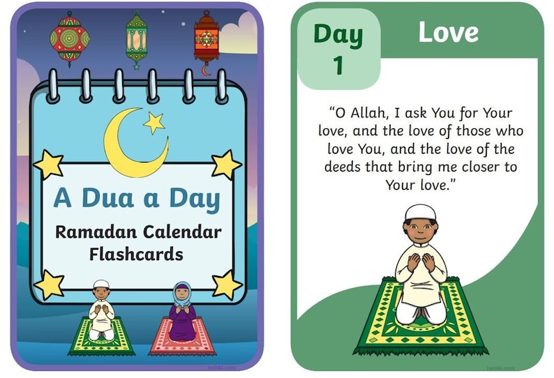 A Dua a Day - Ramadan Calendar Flash Cards - Etsy