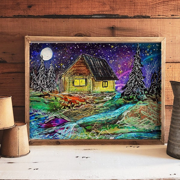 Cabin Painting - Etsy
