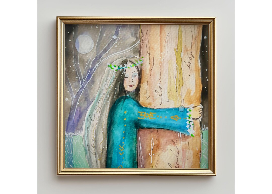 Fine Art Print "holding Onto Hope", Original Manda Marble Art. Woman ...