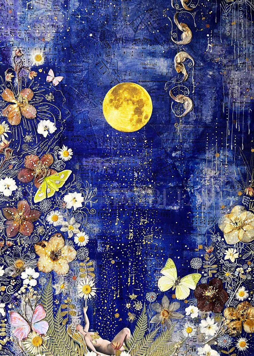 Large Print Titled a Sky Full of Song by Manda Marble, Fairytale Art ...