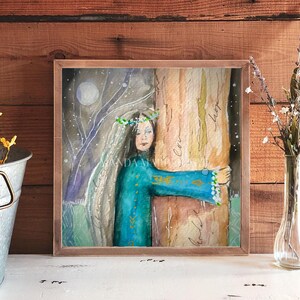 Fine Art Print "holding Onto Hope", Original Manda Marble Art. Woman ...