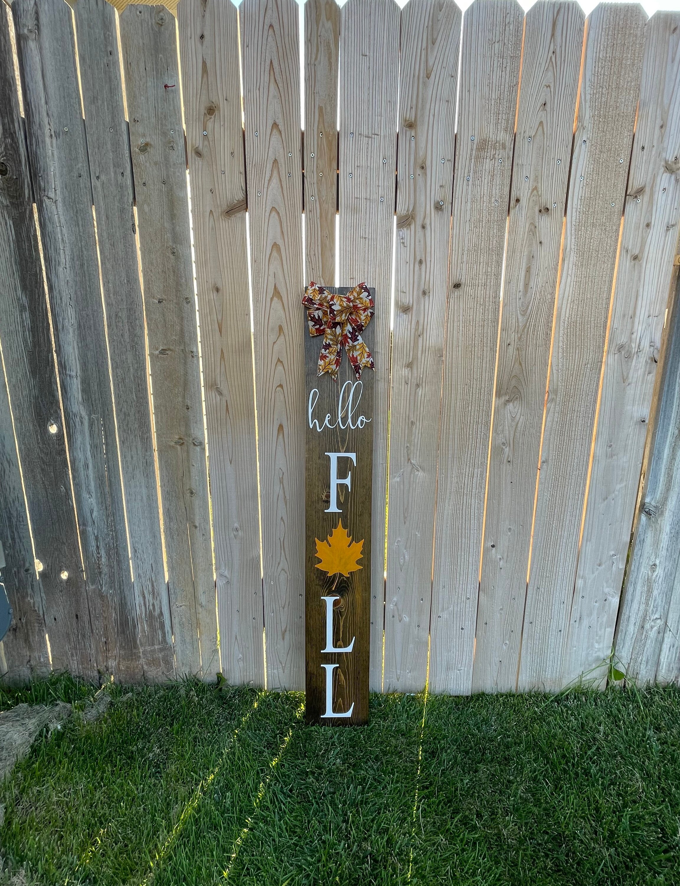 Hello Fall Porch Sign, Fall Welcome Sign, Porch Sign, Front Door Sign ...