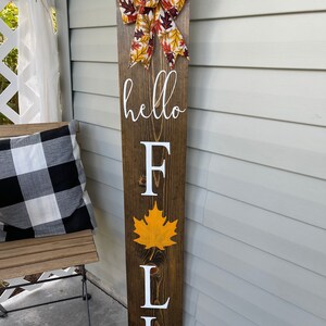Hello Fall Porch Sign, Fall Welcome Sign, Porch Sign, Front Door Sign ...