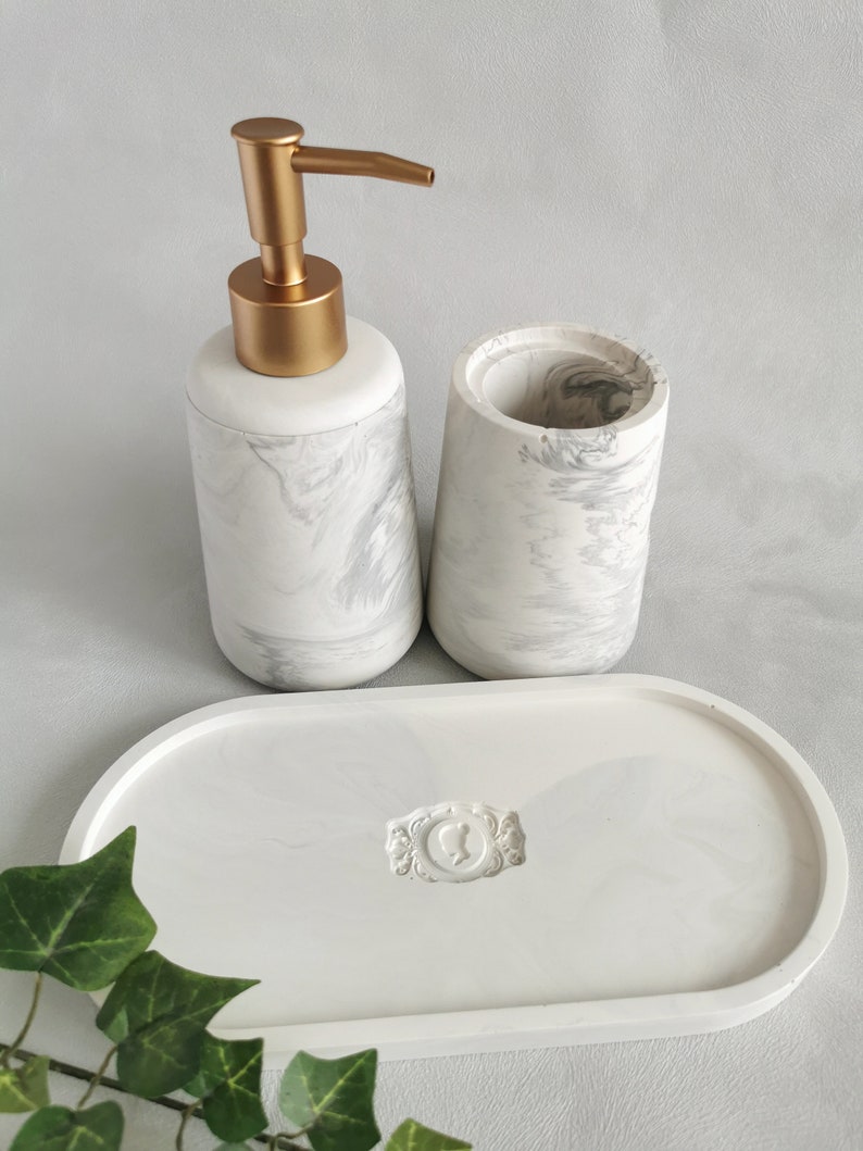 Camellia Bathroom Set 3pcs Bathroom Decor Set Decorative Bath Decor Set ...