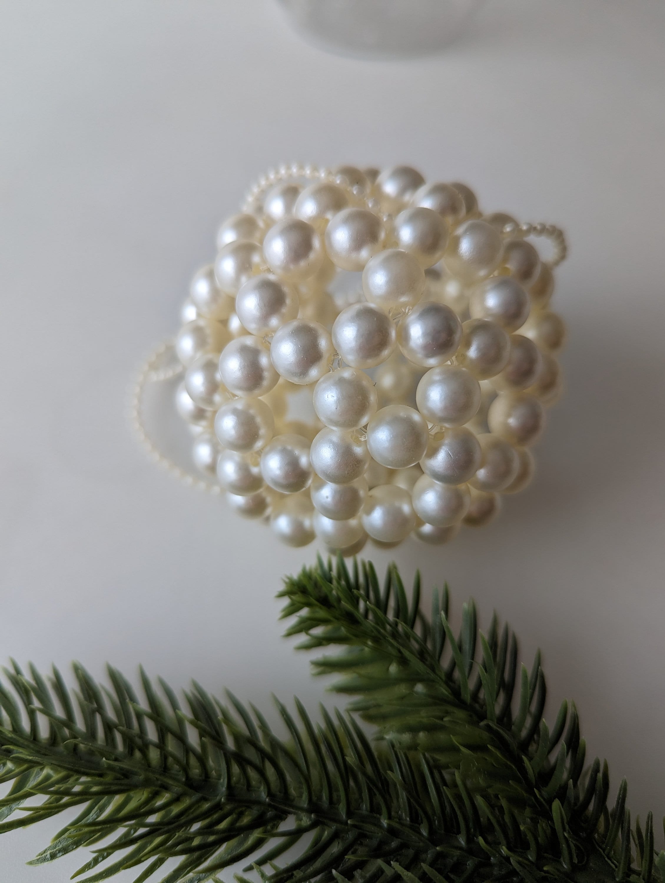 Pearl Christmas Ornaments: Ivory Beaded Baubles - Etsy