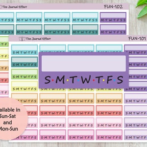 WEEKLY HABIT Tracker, Functional Label Planner Stickers, Functional ...