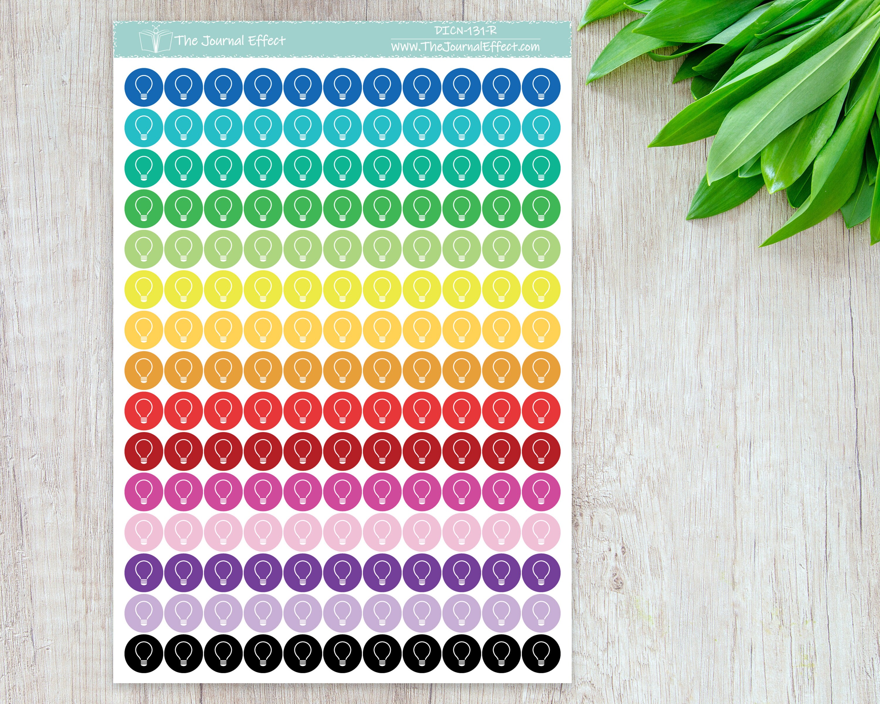 LIGHT BULB, Electric, Tiny Dot Icon Stickers, .32" Functional Planner ...