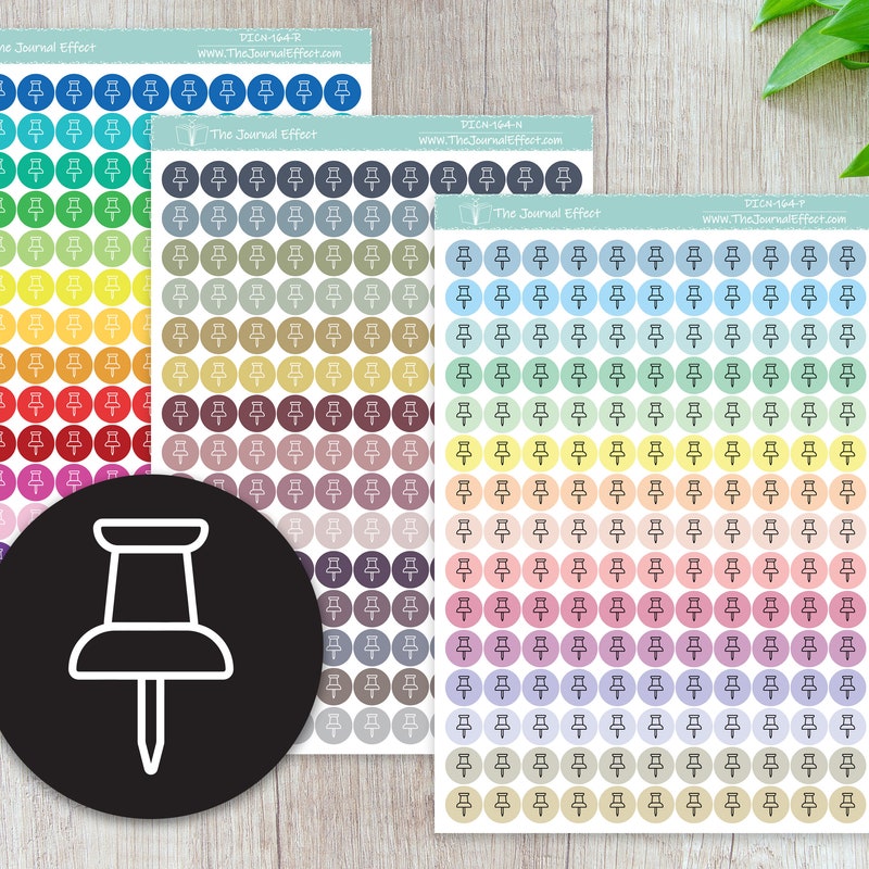 Thumb Tack Stickers - Etsy