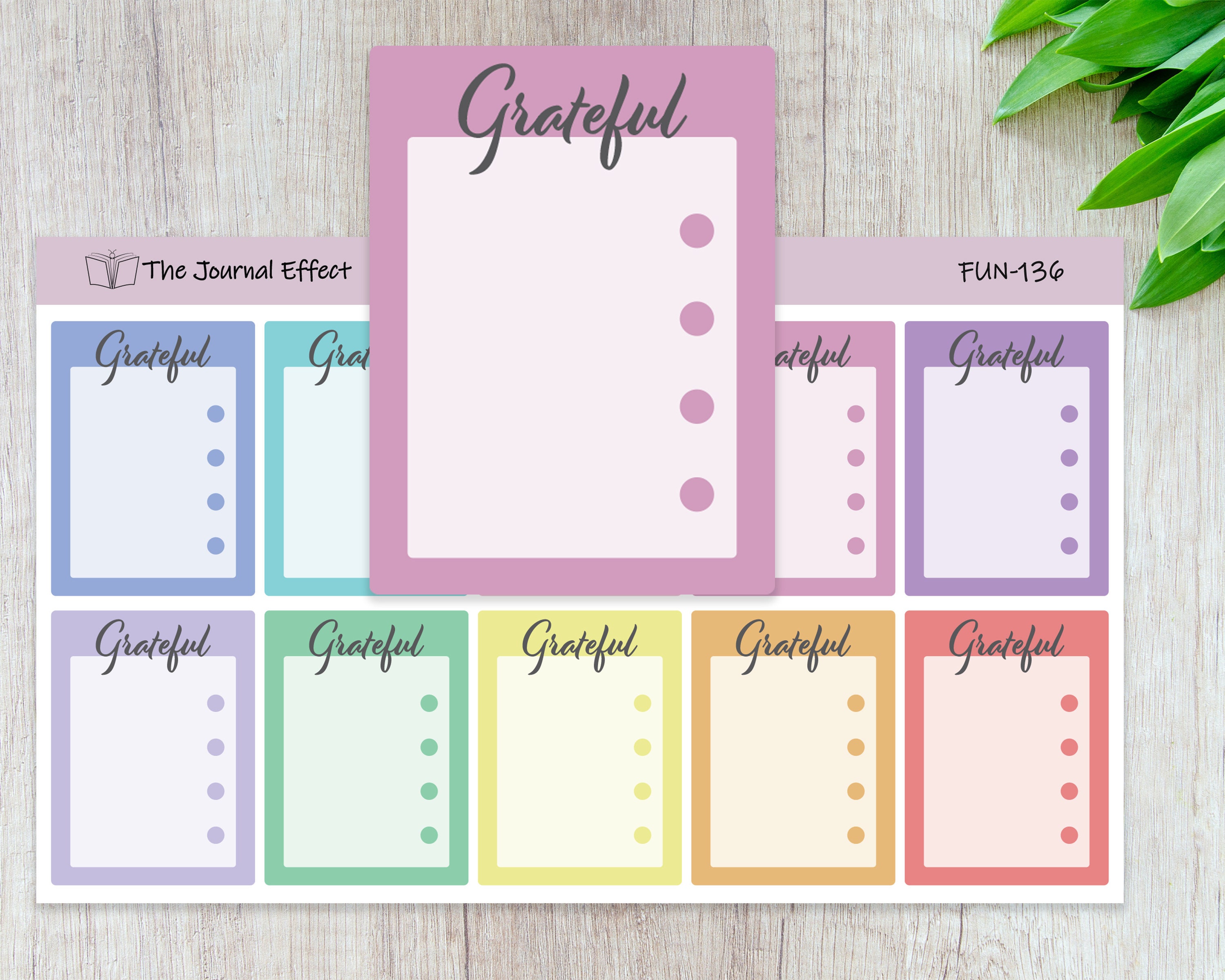 GRATITUDE Check Boxes Functional Label Planner Stickers for | Etsy
