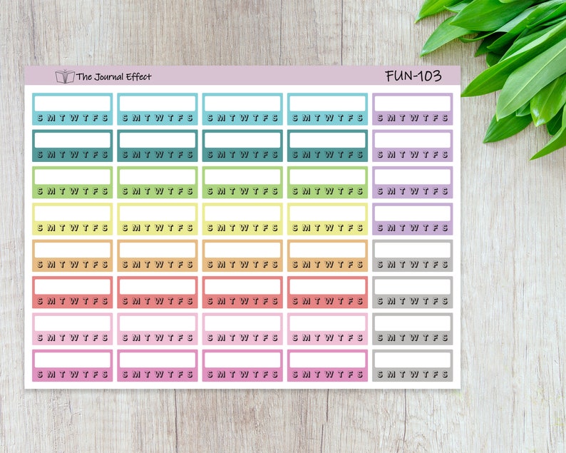 WEEKLY HABIT Tracker, Functional Label Planner Stickers, Functional ...