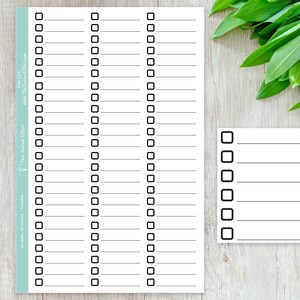 Full Box, Square CHECK LIST, Label Planner Stickers, Stationery ...