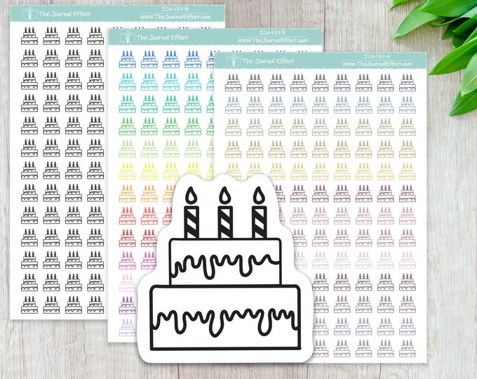 BIRTHDAY PRINTABLE Planner STICKERS, Birthday Planner Kit, Party ...