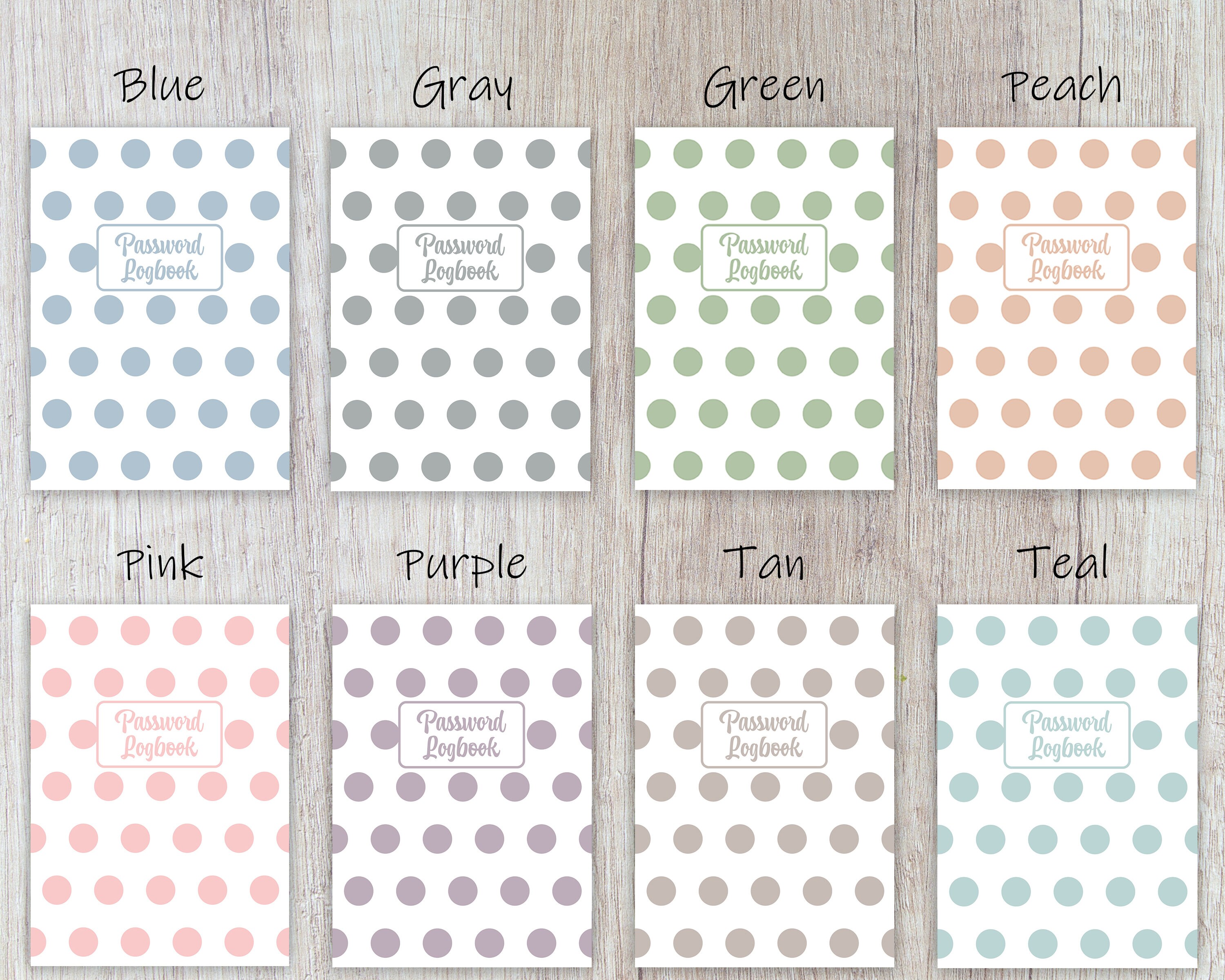 Dot PASSWORD LOGBOOK Booklet - Etsy